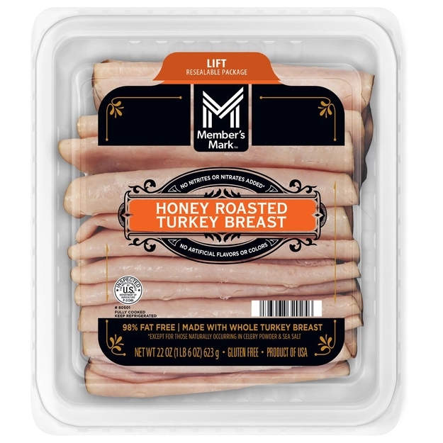 PBS990006101: Member's Mark Honey Roasted Turkey Breast, 22 oz, Sliced